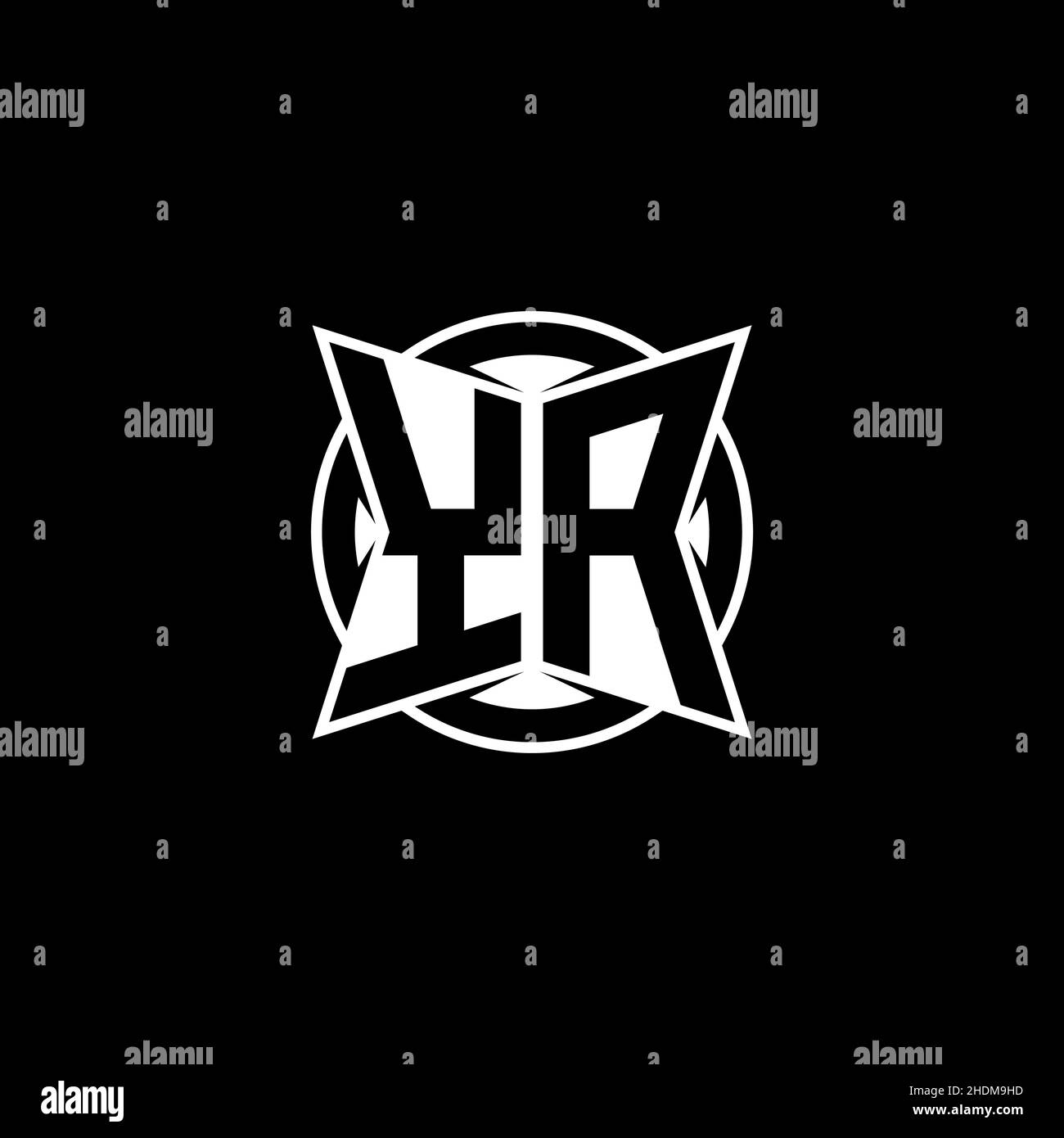 YA Monogram logo letter with simple modern shape style design. Circle ...