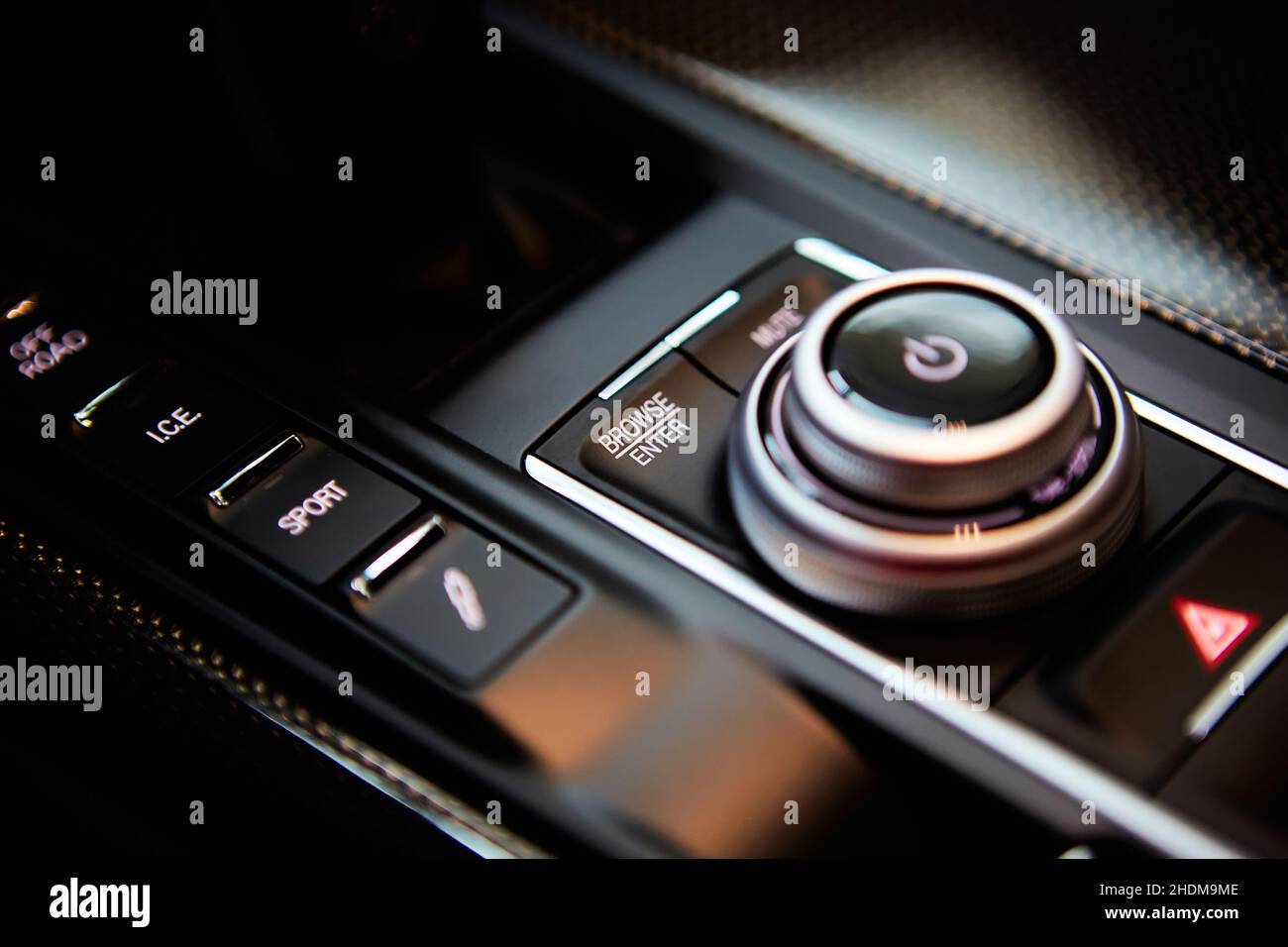 Luxury car tune control panel. Modern car interior Stock Photo - Alamy