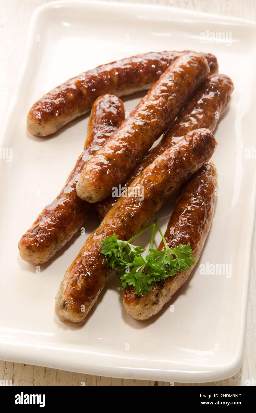 fried sausages, fried sausage Stock Photo - Alamy