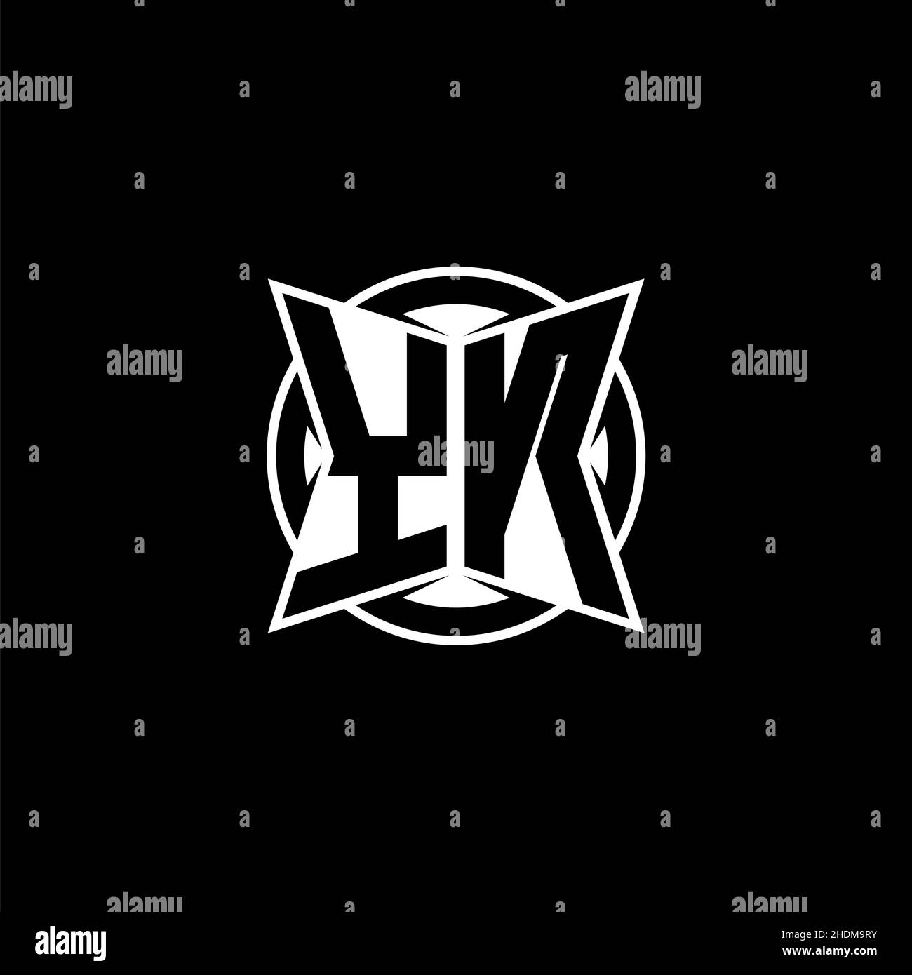 YN Monogram logo letter with simple modern shape style design. Circle ...