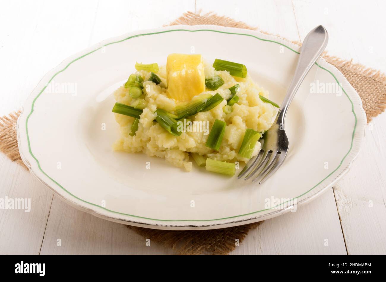 spring onion, mashed potato, spring onions, mashed potatos Stock Photo ...