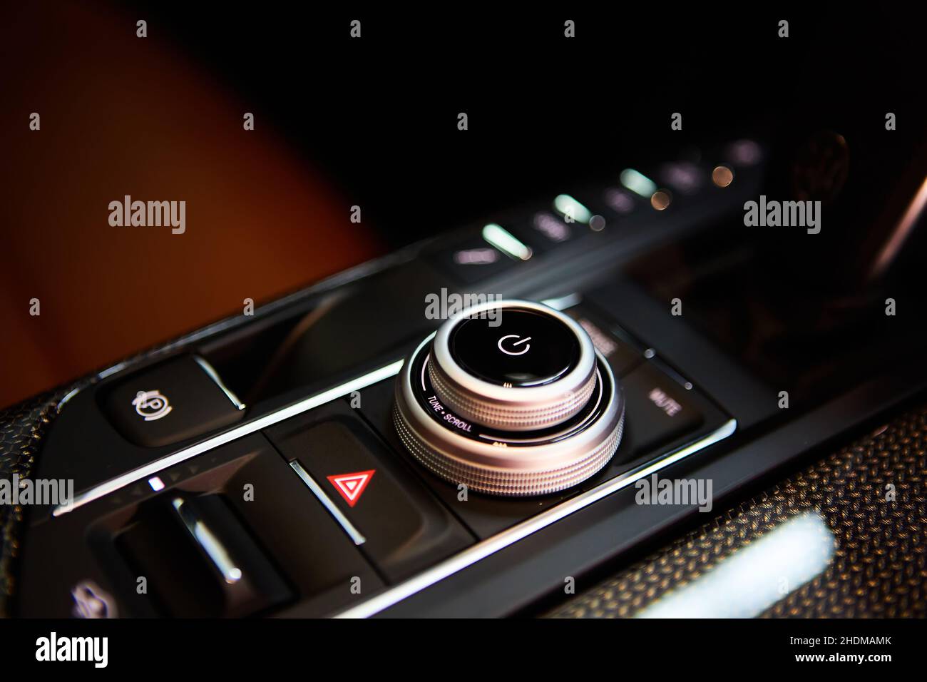 Luxury car tune control panel. Modern car interior Stock Photo - Alamy