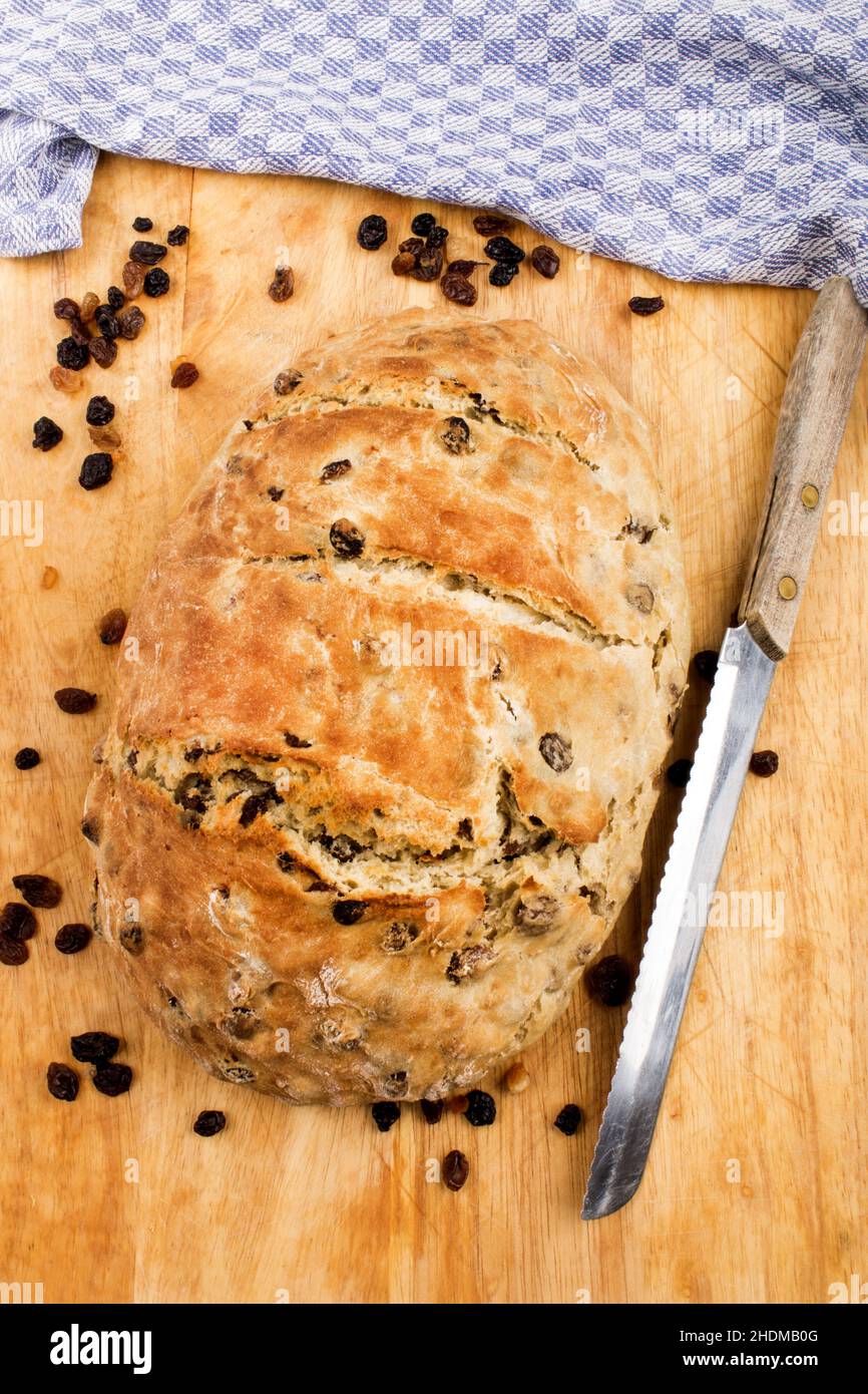 loaf, raisin bread, loafs, raisin breads Stock Photo - Alamy