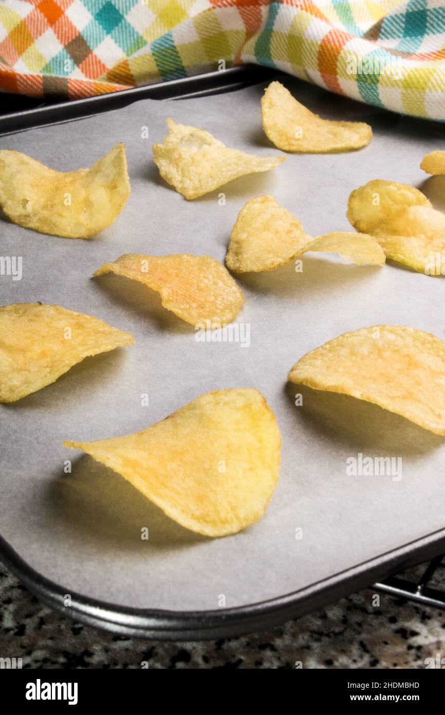 potato chips, hand made, potato chip, hand mades Stock Photo - Alamy