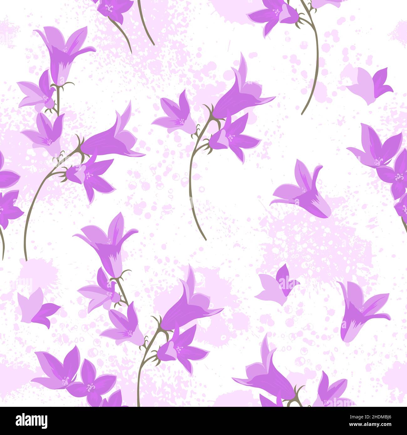 Flowers bells seamless pattern. Vector illustration Stock Vector Image ...