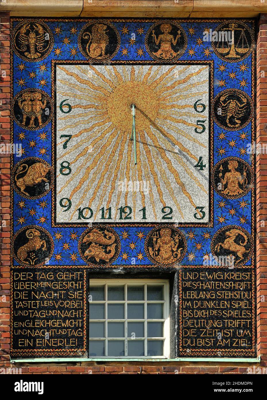 sundial, darmstadt, wedding tower, sundials, darmstadts Stock Photo - Alamy