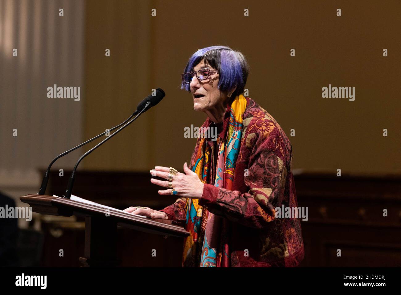 Rosa DeLauro, D-CT, speaks as members of Congress share recollections ...