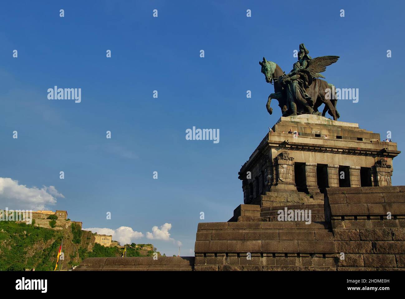 equestrian sculpture, emperor wilhelm, deutsches eck, sculpture ...