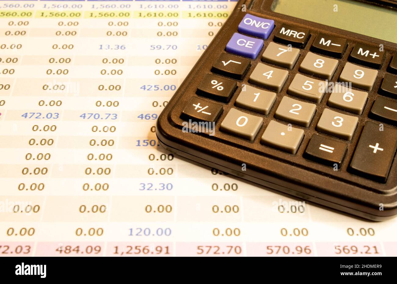 Calculator isolated on white background Stock Photo - Alamy