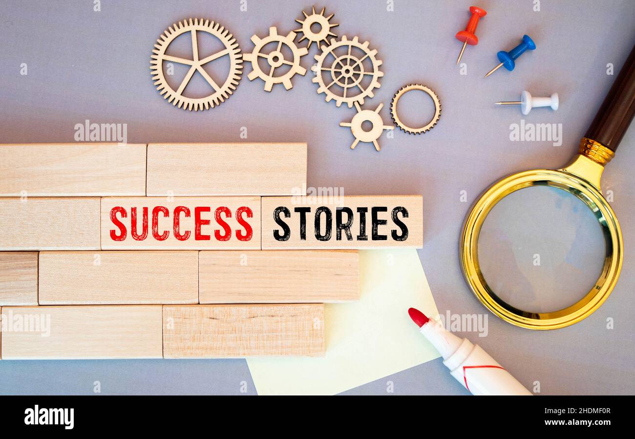 success stories typography - word abstract in vintage letterpress wood ...