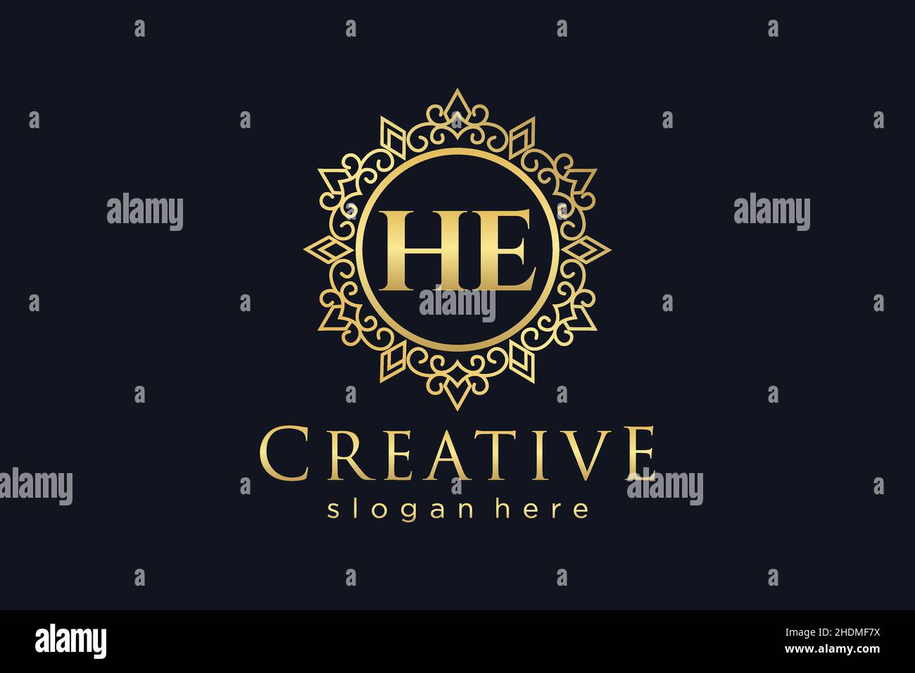 HE Initial Letter Luxury calligraphic feminine floral hand drawn ...