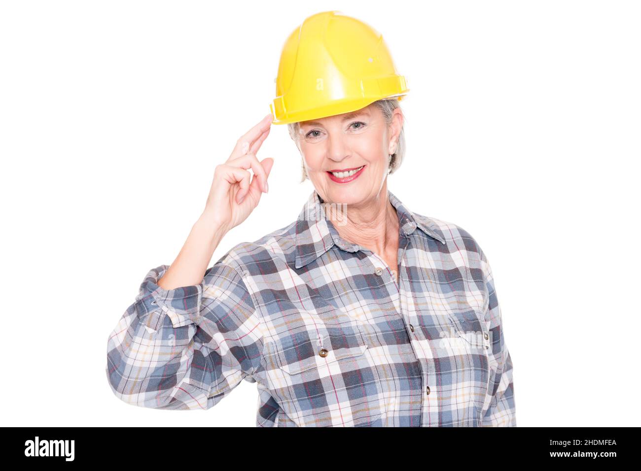Elderly lady construction worker hi-res stock photography and images ...