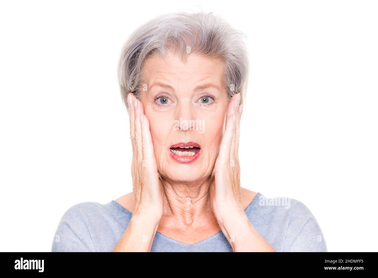Elderly person frightened hi-res stock photography and images - Alamy