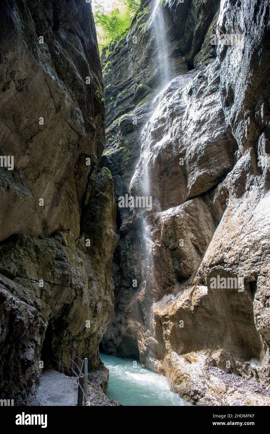 waterfall, partnachklamm, cascade, waterfalls Stock Photo - Alamy