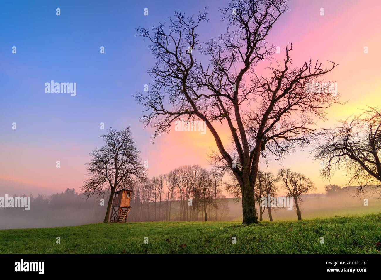 landscape, dawn twilight, rural scene, landscapes, rural, scene ...