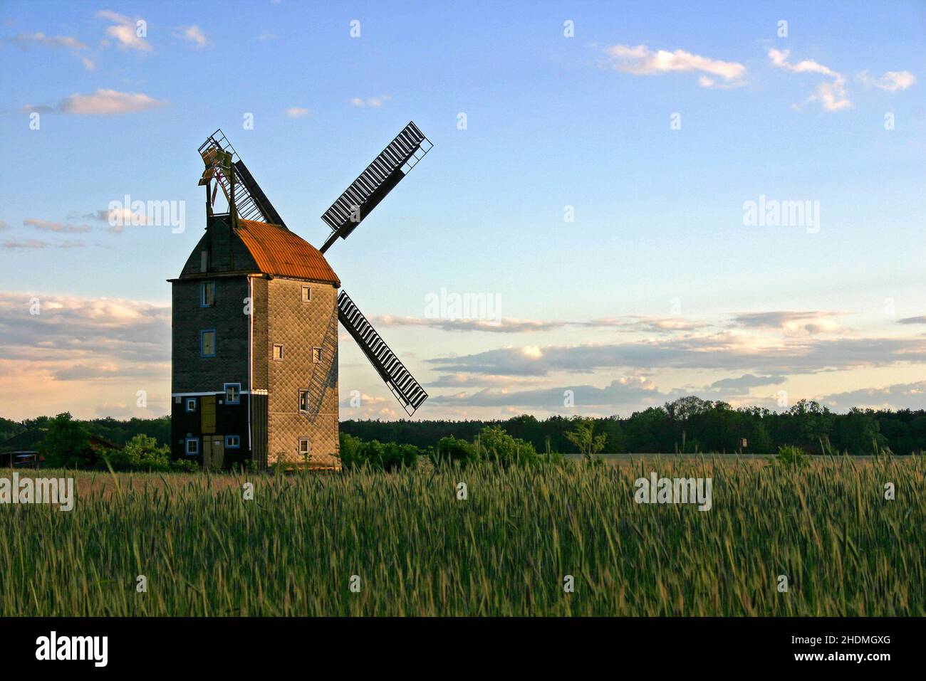windmill, post mill, Paltrockmill, windmills, post mills Stock Photo ...