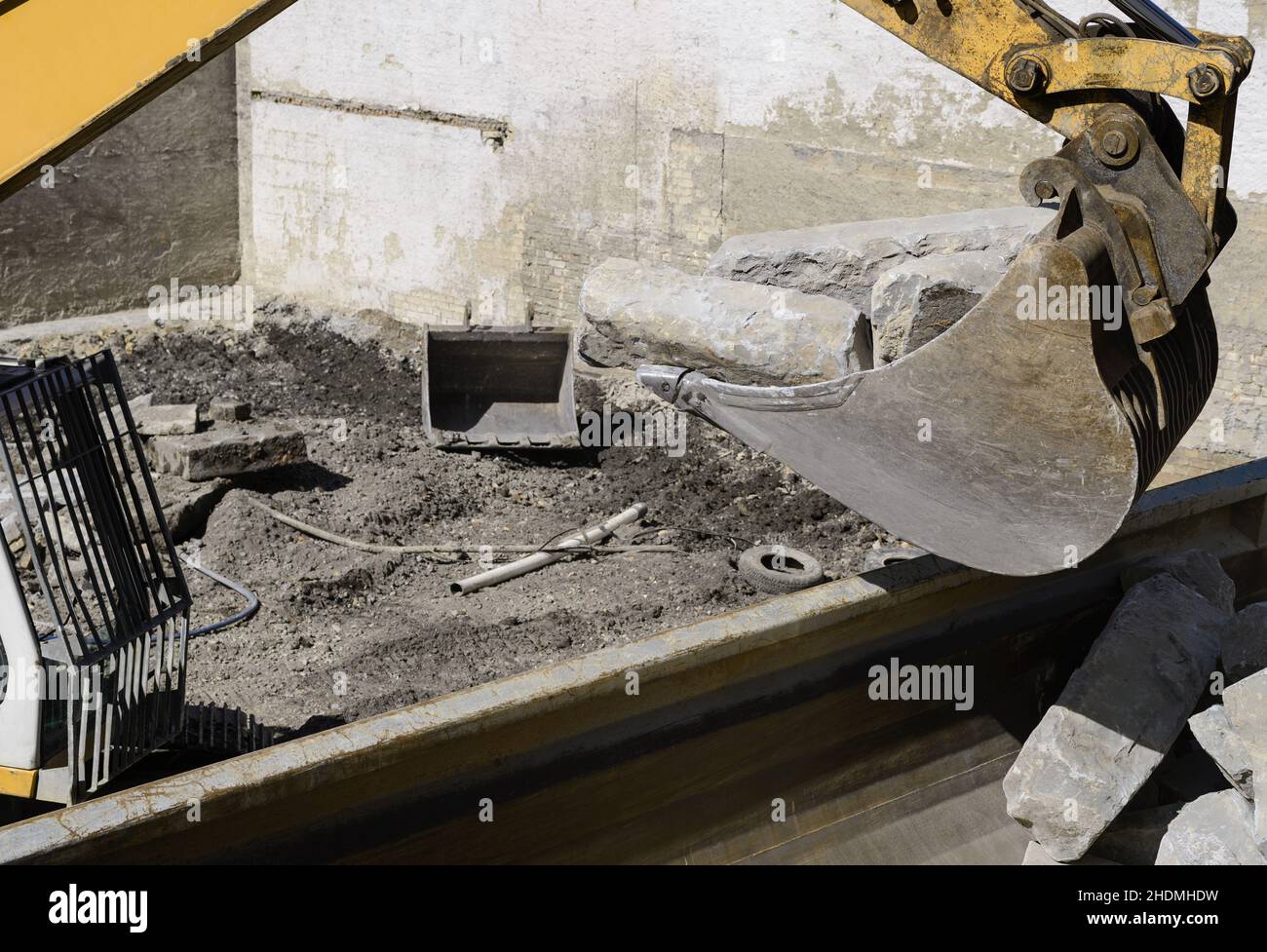 construction, rubble, scoop, constructions, rubbles, scoops Stock Photo ...