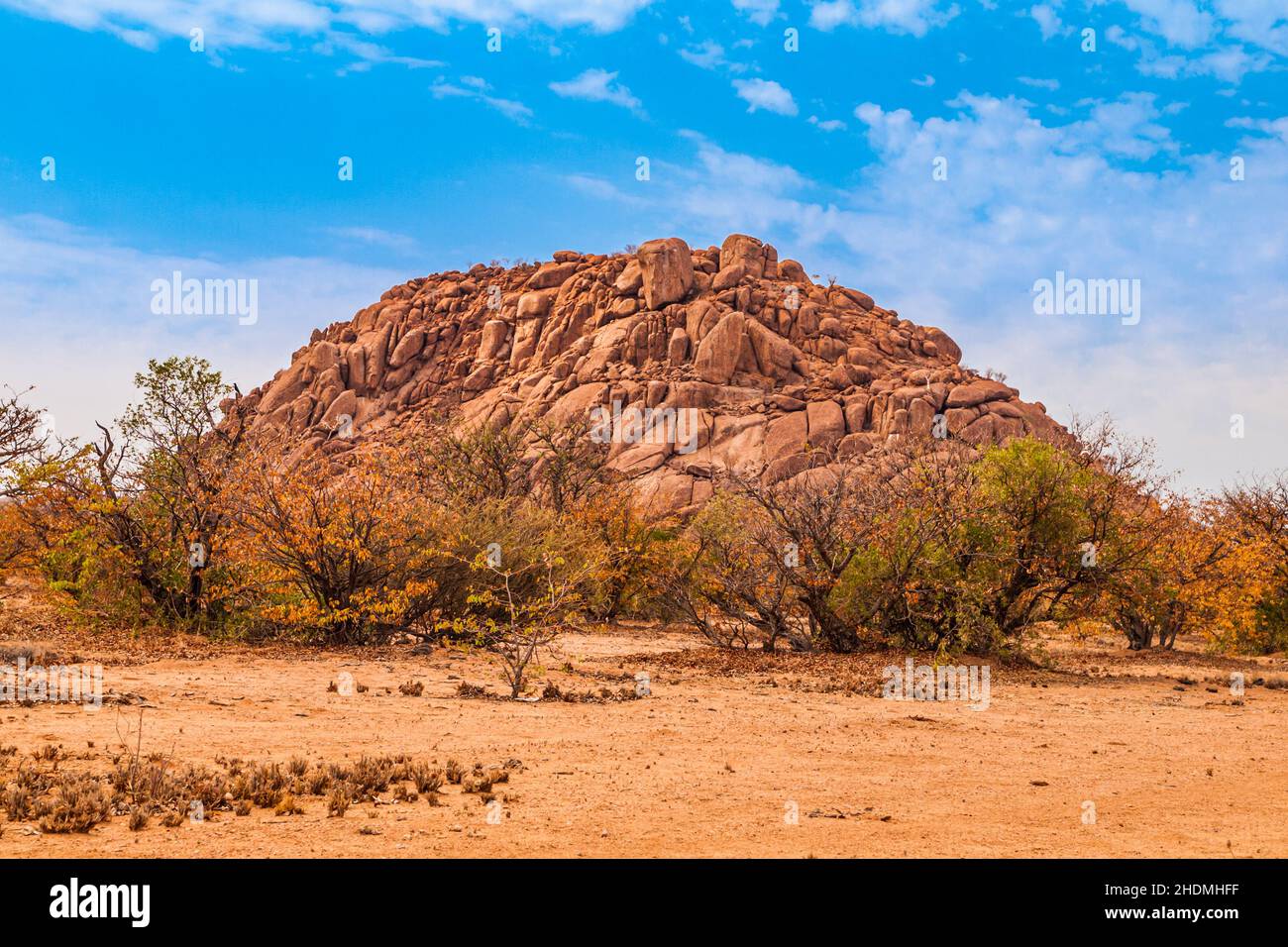 Orange rock formation in Damaraland Stock Photo - Alamy