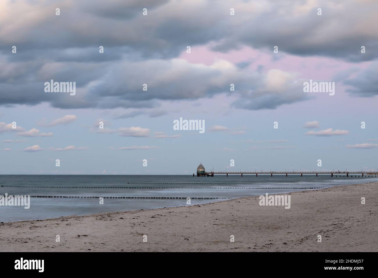 pier, zingst, baltic sea beach, piers, zingsts, baltic sea beachs Stock ...