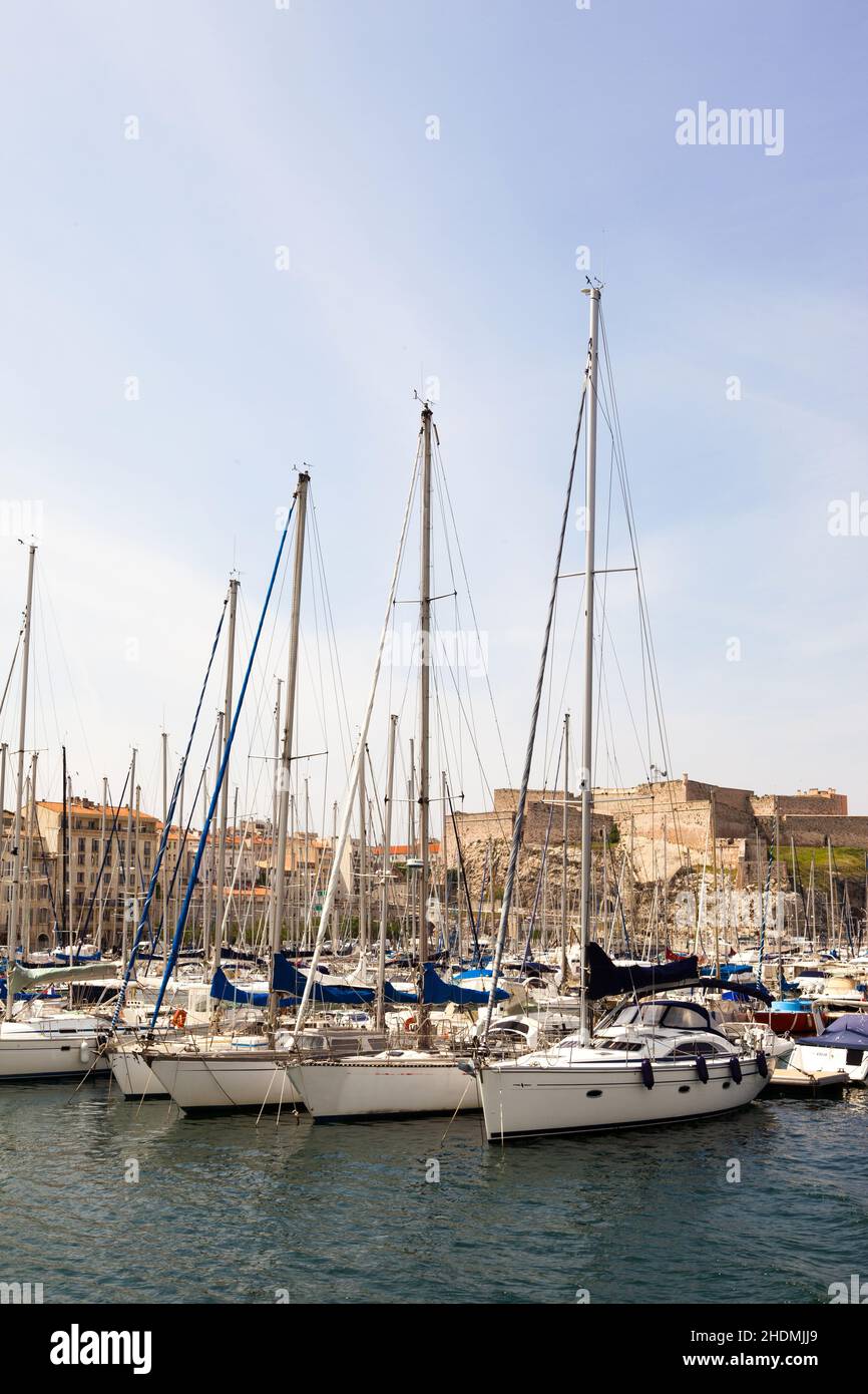 marina, marseille, vieux port, marinas, marseilles, vieux ports Stock ...