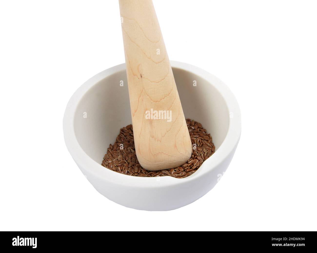 Mortar flax seeds on hi-res stock photography and images - Alamy