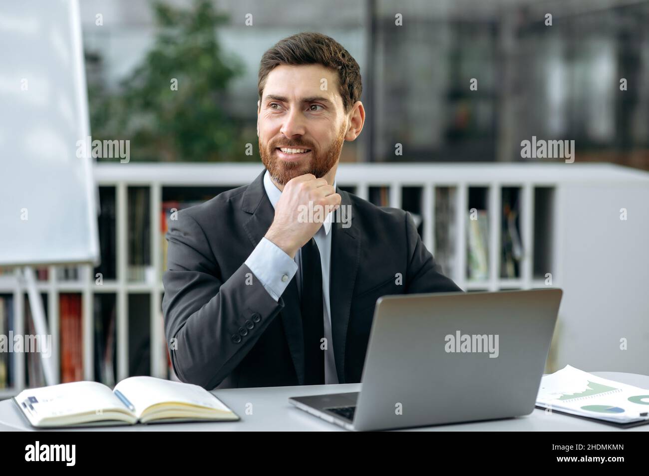 Attractive confident influential caucasian bearded businessperson, ceo ...