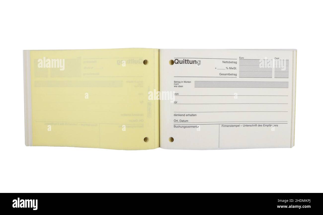 Bill receipt Cut Out Stock Images & Pictures - Alamy