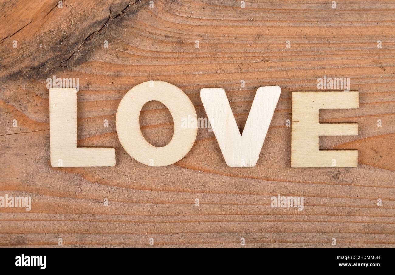 love, wooden letters, loves, wooden letter Stock Photo - Alamy