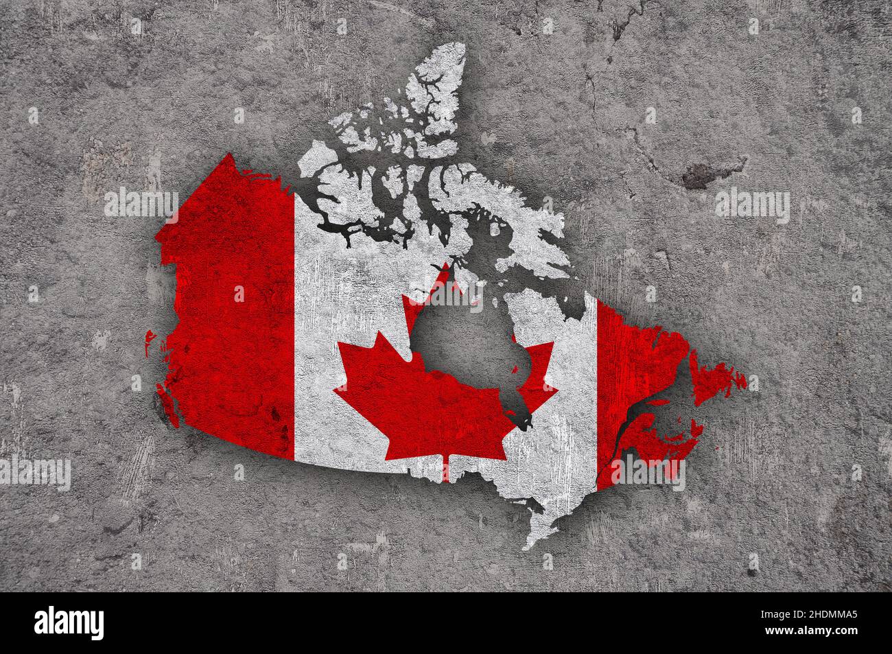 Canada flag map hi-res stock photography and images - Alamy