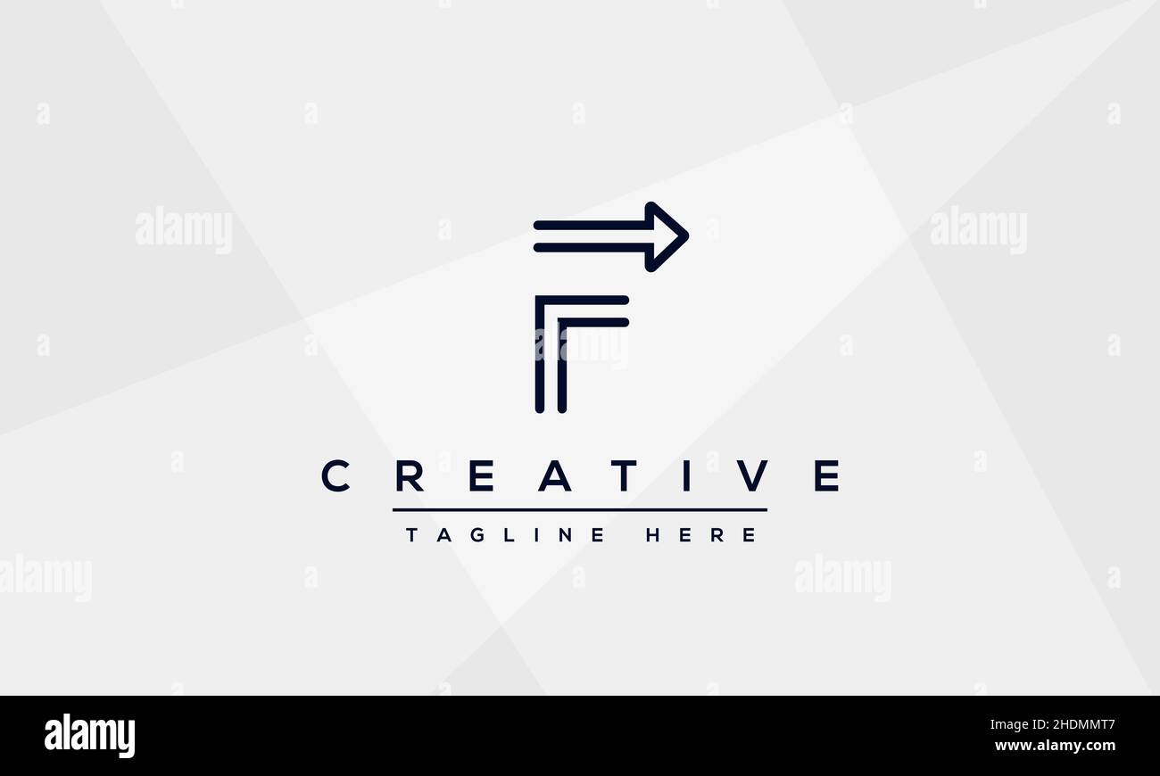 Modern unique creative alphabet letter F logo design, Minimalist F ...