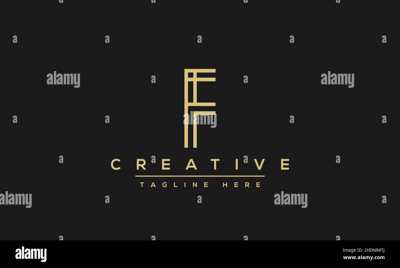 Modern unique creative alphabet letter F logo design, Minimalist F ...