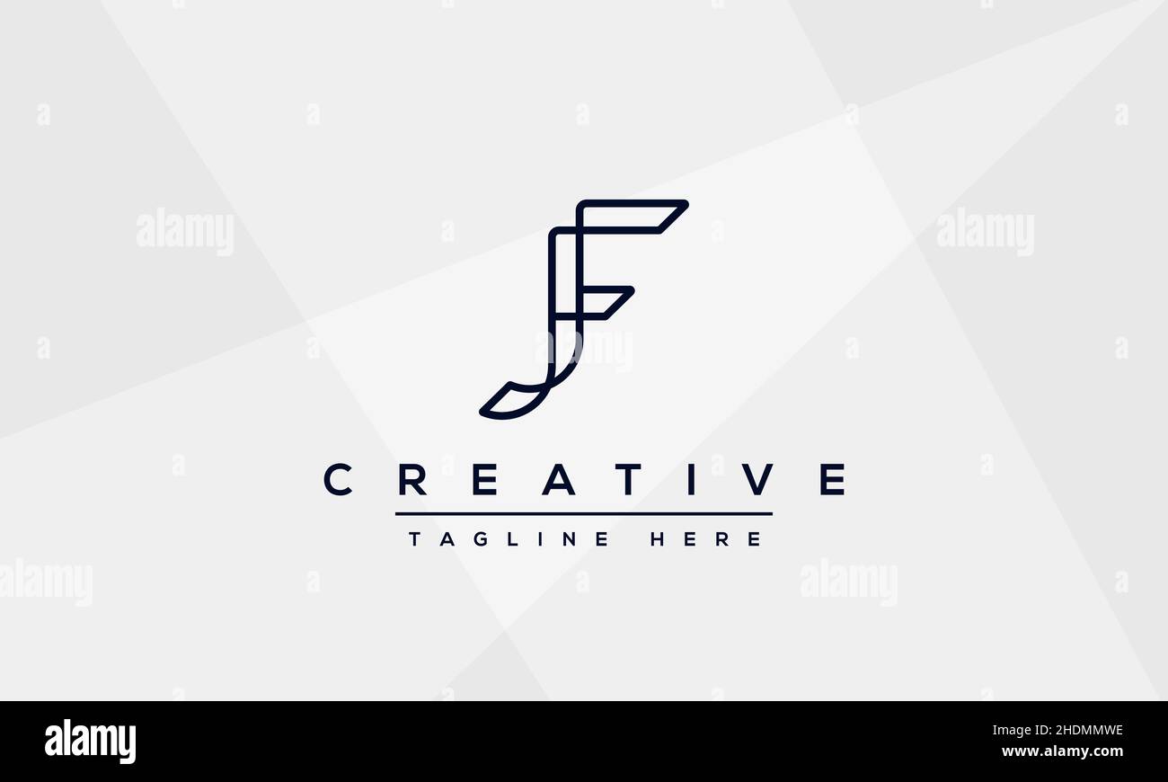Modern unique creative alphabet letter F logo design, Minimalist F ...