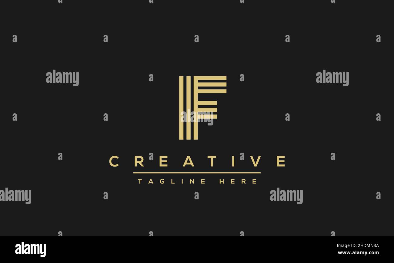 Modern unique creative alphabet letter F logo design, Minimalist F ...