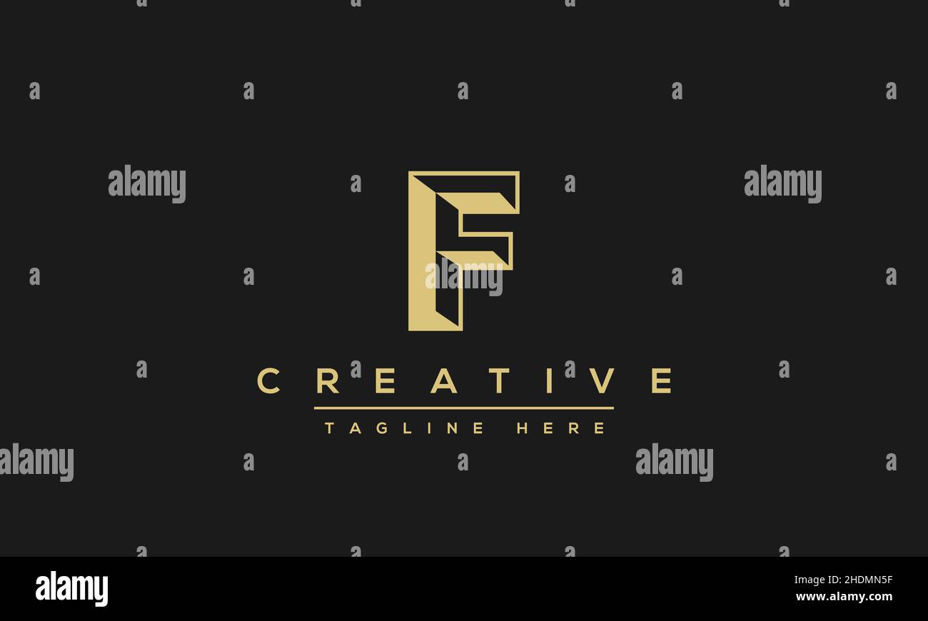 Modern unique creative alphabet letter F logo design, Minimalist F ...