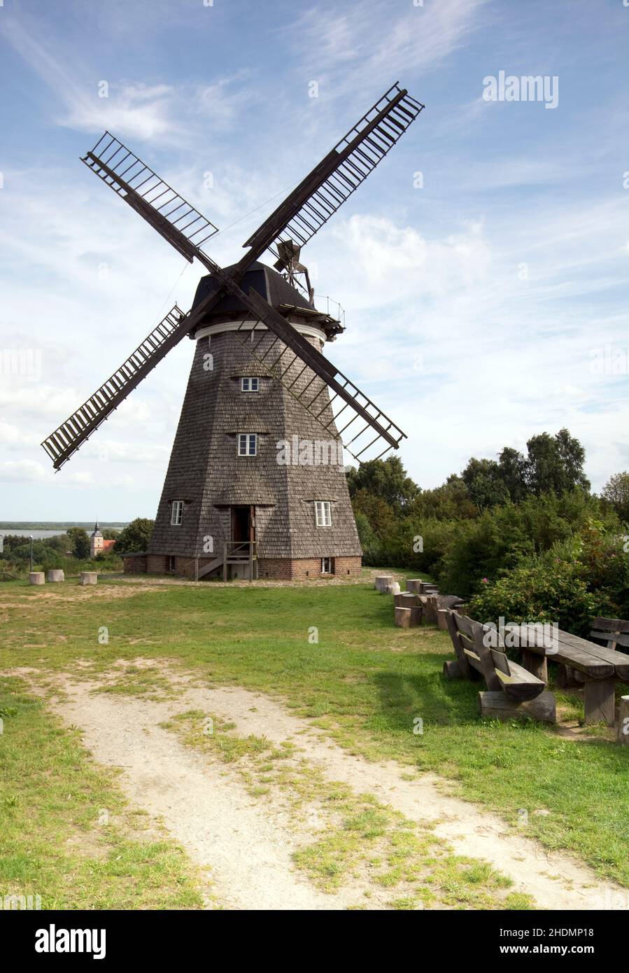 post mill, post mills Stock Photo - Alamy