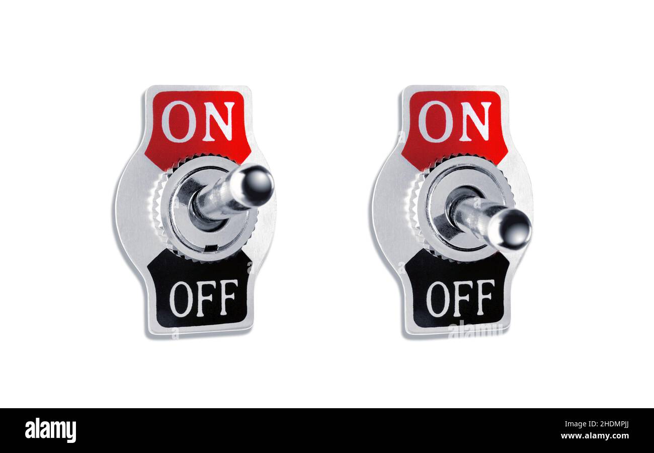 on, off, toggle switch, offs, switch, toggle switchs Stock Photo - Alamy