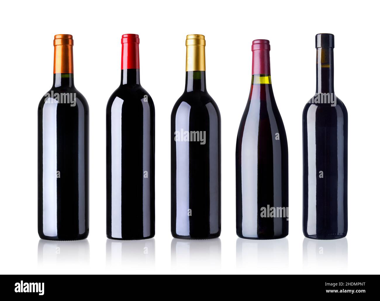 red wine bottle, various, red wine bottles Stock Photo - Alamy