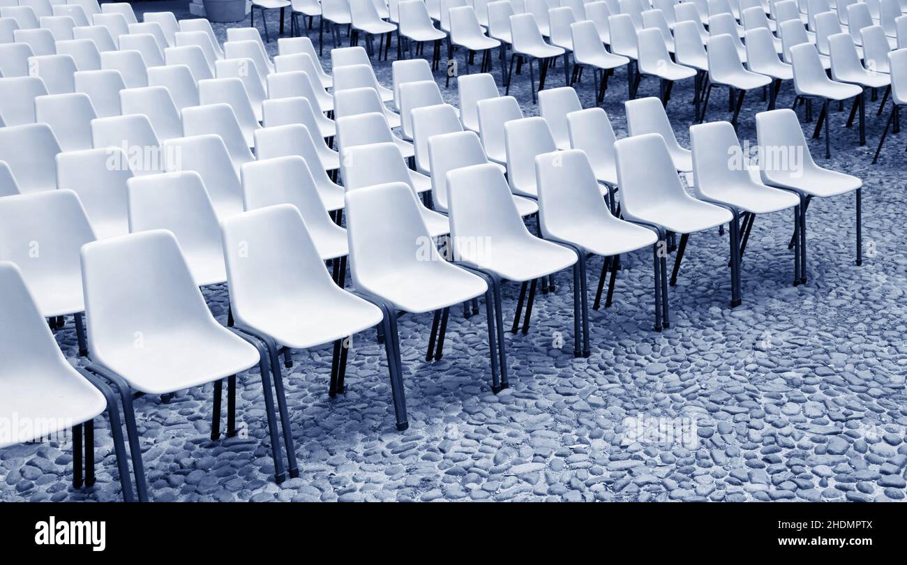 empty, seating, chair row, empties, chair rows Stock Photo - Alamy