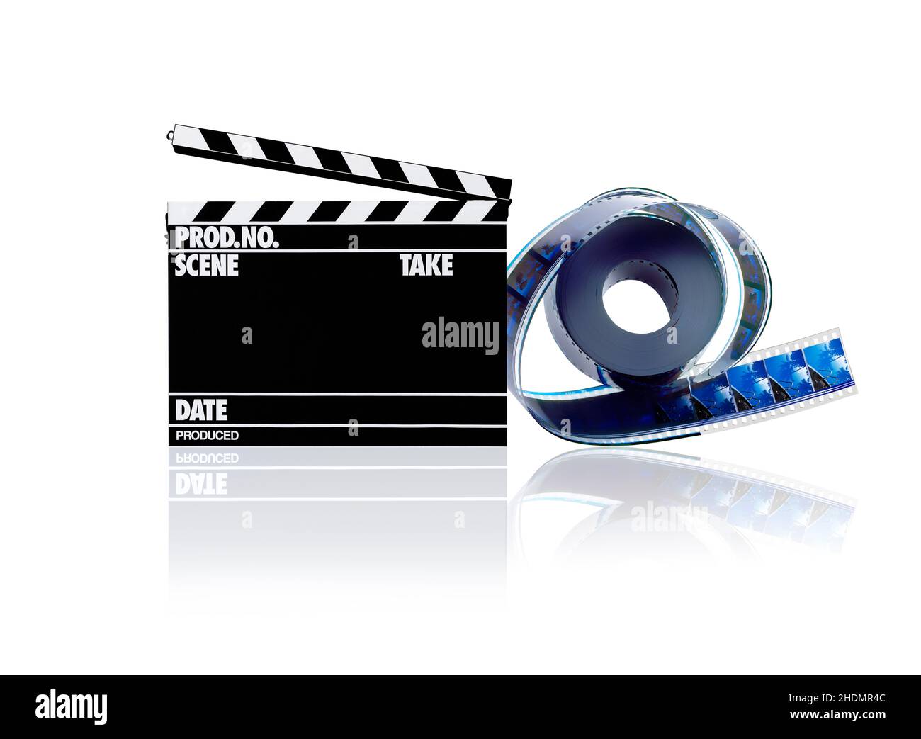 filmstrip, film slate, filmstrips, film slates Stock Photo - Alamy