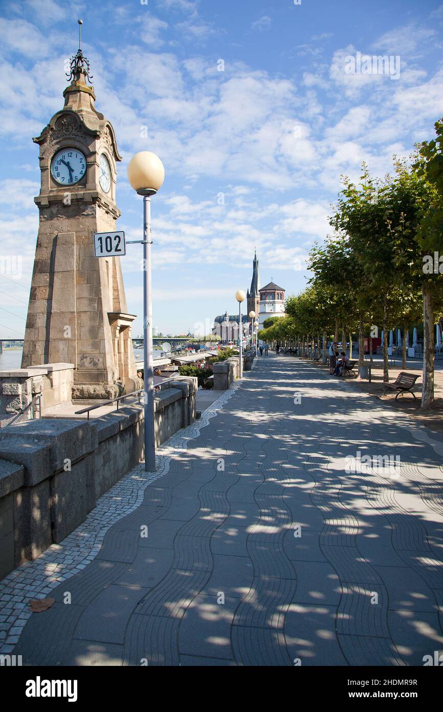 Gauge clock at the rhine promenade hi-res stock photography and images ...