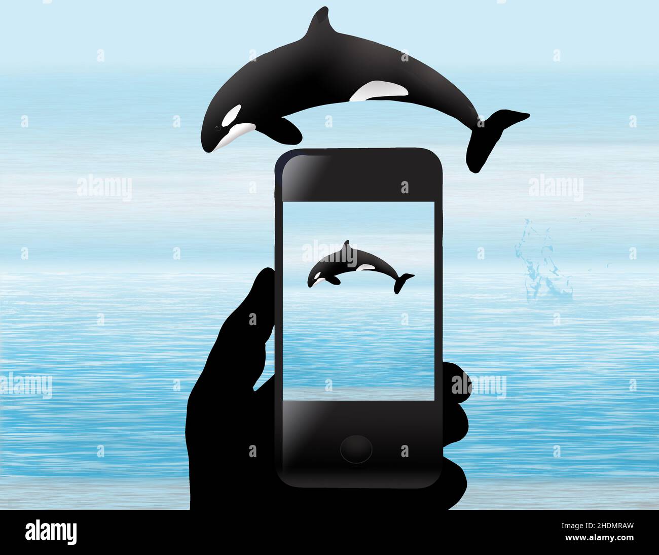 Cell phone photography is featured here with a phone and hand as a ...