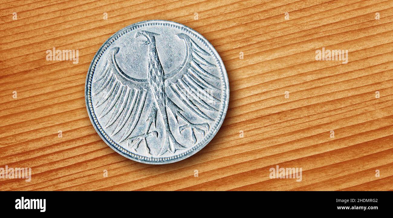 federal eagle, coin, deutsche mark sign, federal eagles, mints ...