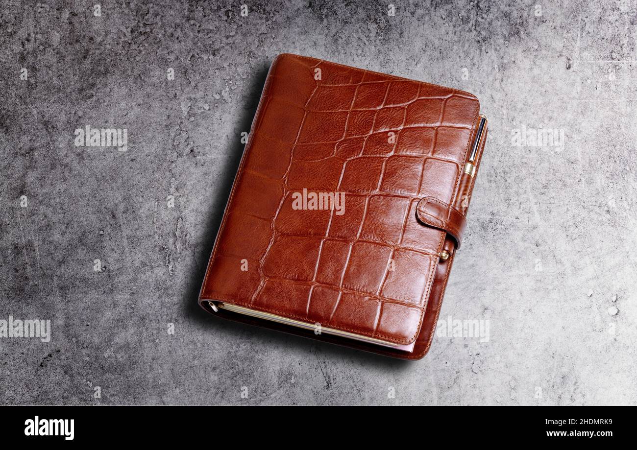 calendar, leather bonding, calendars Stock Photo - Alamy