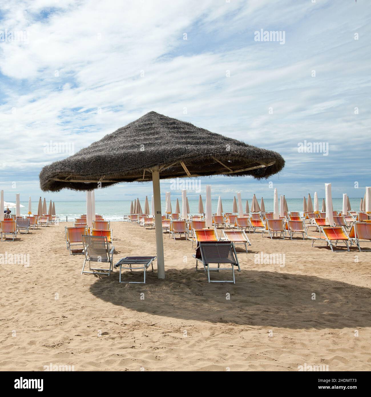 beach, parasol, deck chair, beaches, seaside, parasols, deck chairs ...
