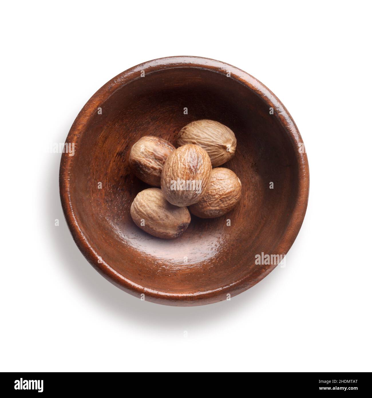 Nutmeg spice above white hi-res stock photography and images - Alamy