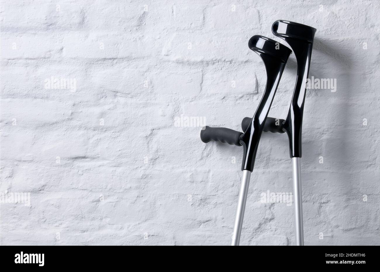 Crutches at the wall hi-res stock photography and images - Alamy
