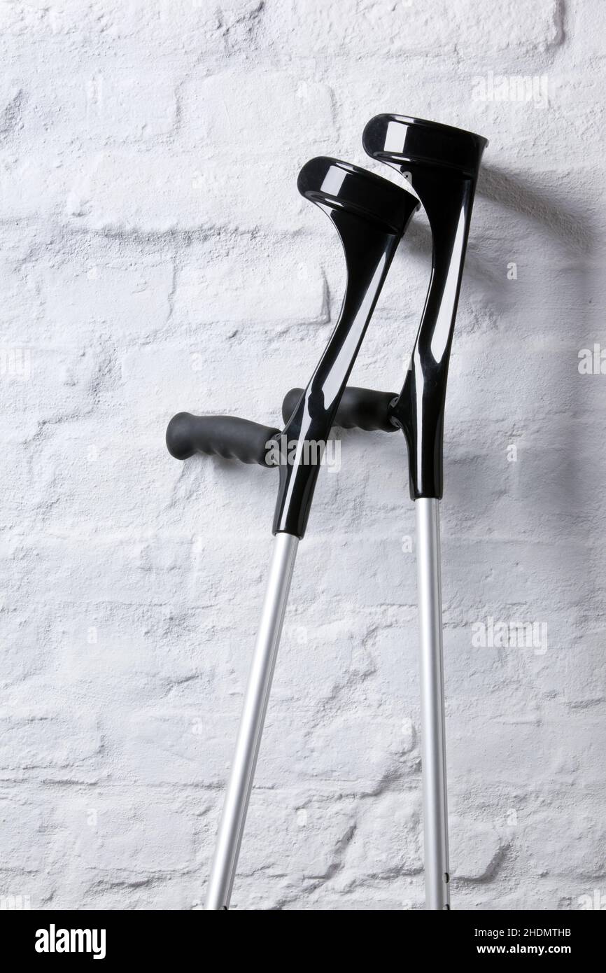 Crutches at the wall hi-res stock photography and images - Alamy