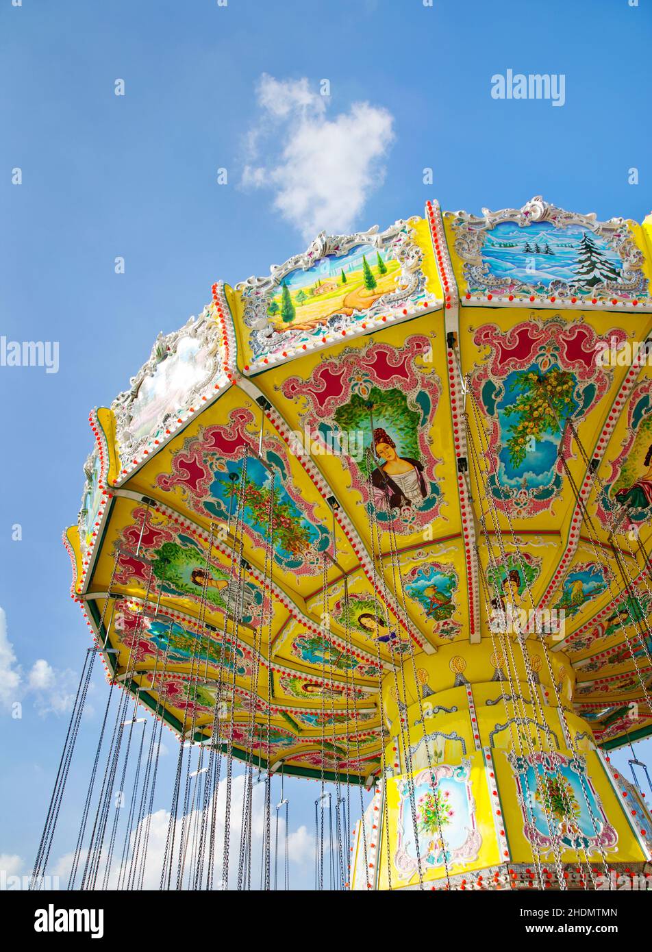 chain swing ride, chain swing rides Stock Photo - Alamy