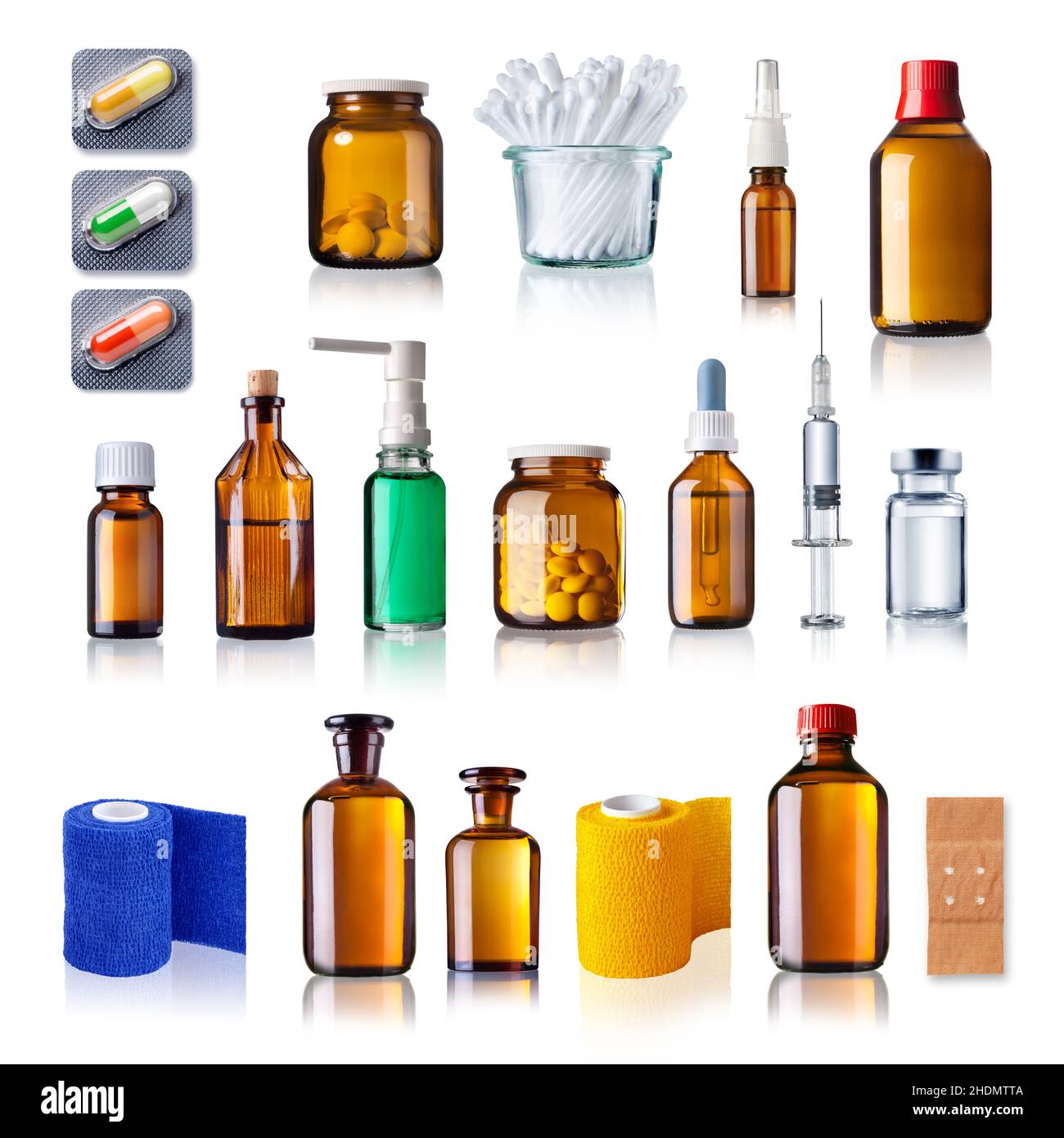 Collage medicine pills bottle hi-res stock photography and images - Alamy