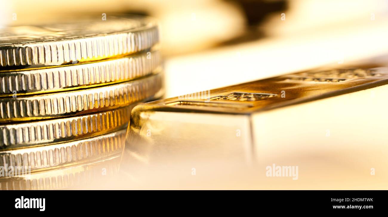 gold, coins, gold bars, golds, coin, ingot Stock Photo - Alamy